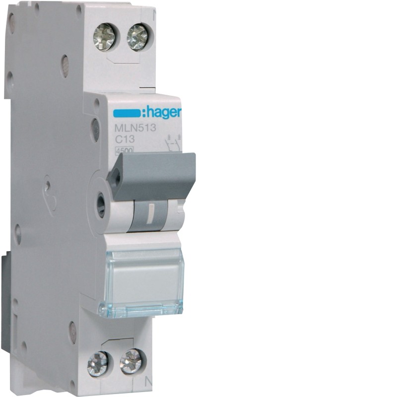 Hager MLN513 LS-Schalter 13A/1pol+N/C 6kA,1TE