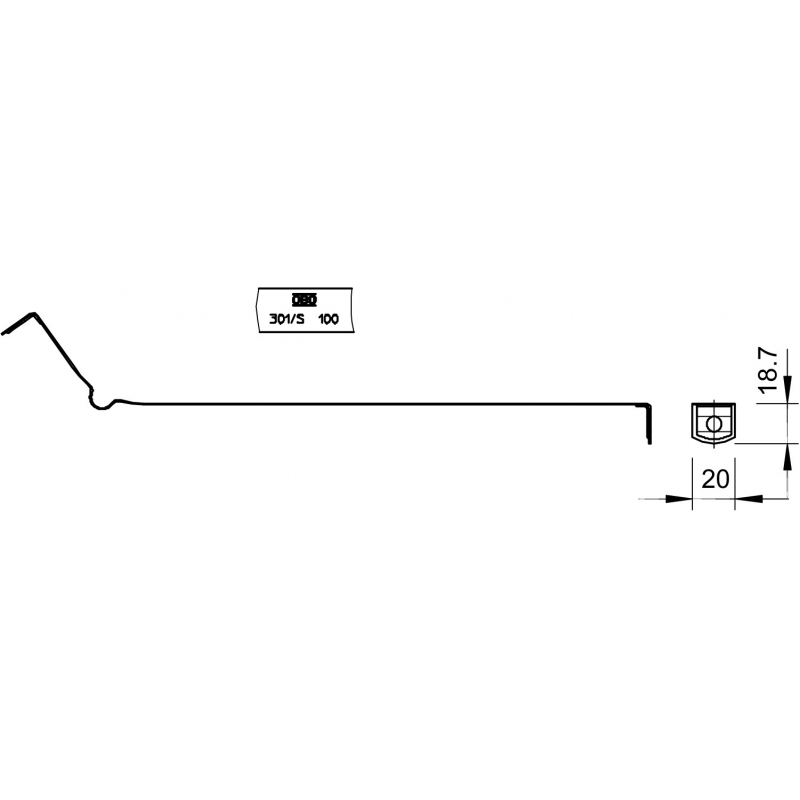 OBO BETTERMANN 301 S-AL-100 Regenrohrschelle mit Sicke 100mm, Alu 5351359