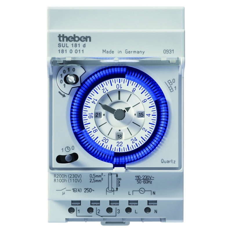 Theben T1810011 Reiheneinbau-Schaltuhr 24 Std., Steckreiter ... Theben T1810011 Reiheneinbau-Schaltuhr 24 Std., Steckreiter ...