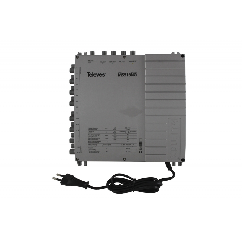 Televes MS516NG 5 in 16 Guss-Multischalter MULTRIX mit Schaltnetzteil ...